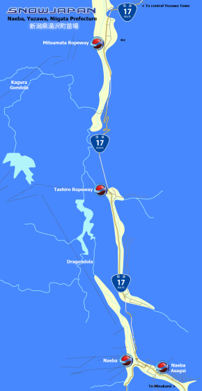 SnowJapan Maps| Ski and snowboard resort travel maps | SnowJapan