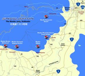 SnowJapan Maps| Ski and snowboard resort travel maps | SnowJapan