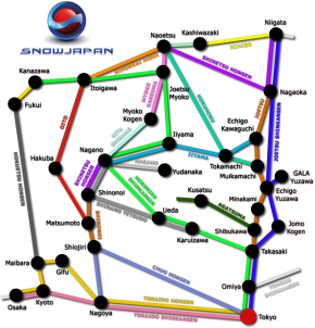 SnowJapan Maps| Ski and snowboard resort travel maps | SnowJapan